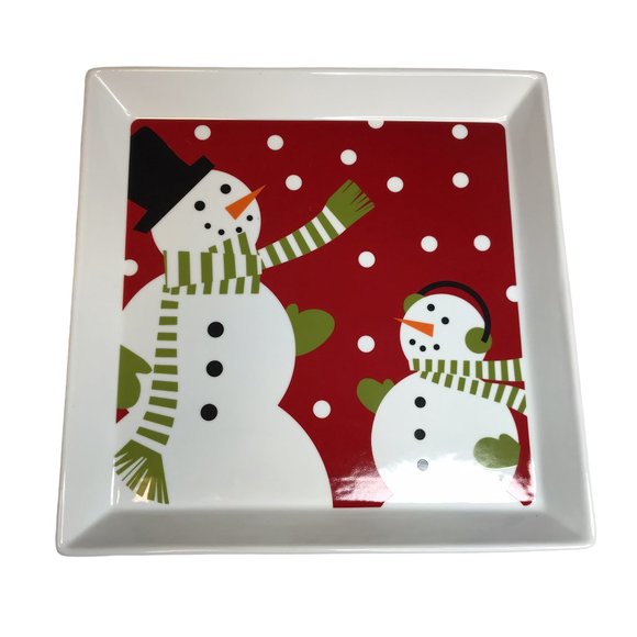 Crate&Barrel | Holiday | Crate And Barrel Snowman Plate 2 Inch Large ...